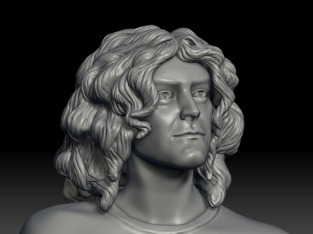 A digitally sculpted bust | Upwork
