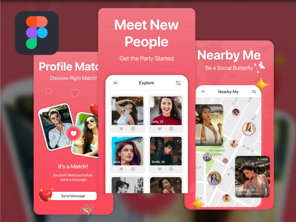 Dating App UI/UX Designer in Figma Android And iOS | Upwork