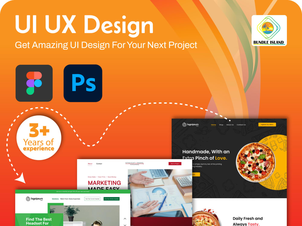 Responsive website UI/UX design, web UI or landing page UI design in ...