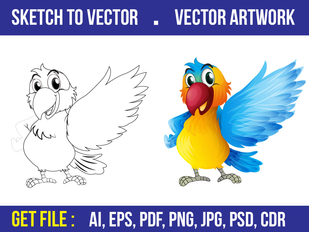 Vectorize, sketch to vector, digital vector of your logo or image | Upwork