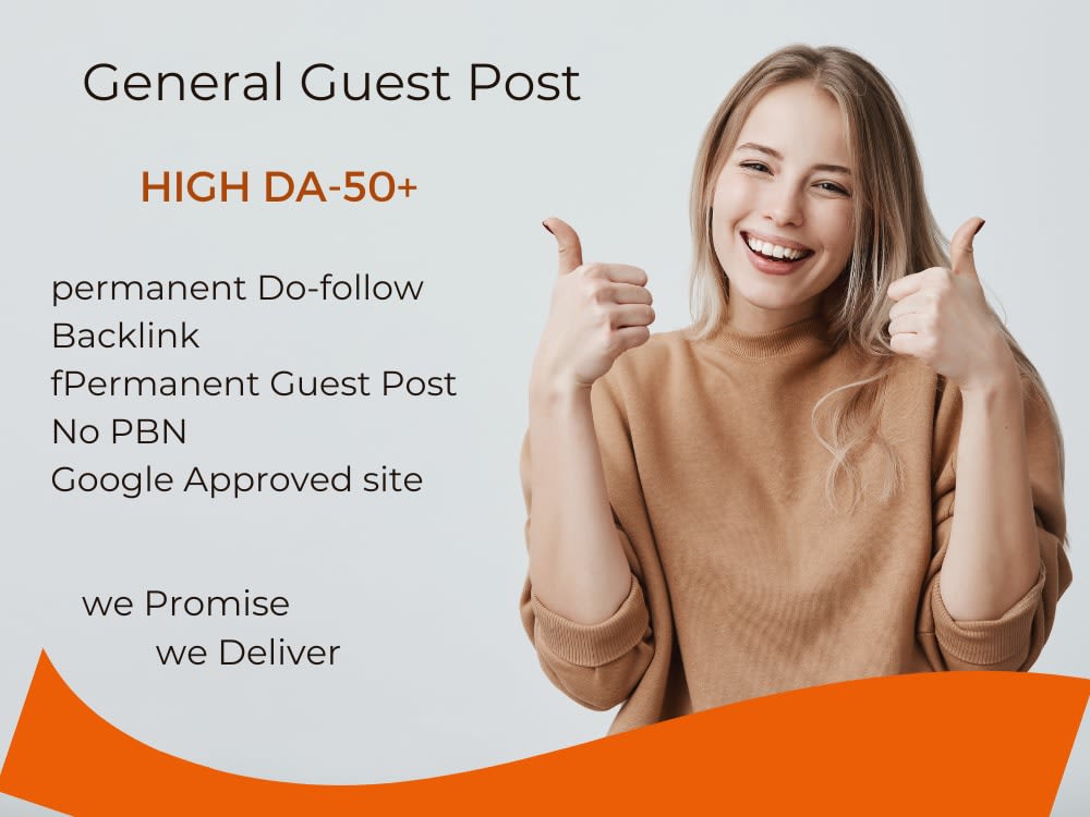 A high DA general guest post with authority backlinks | Upwork