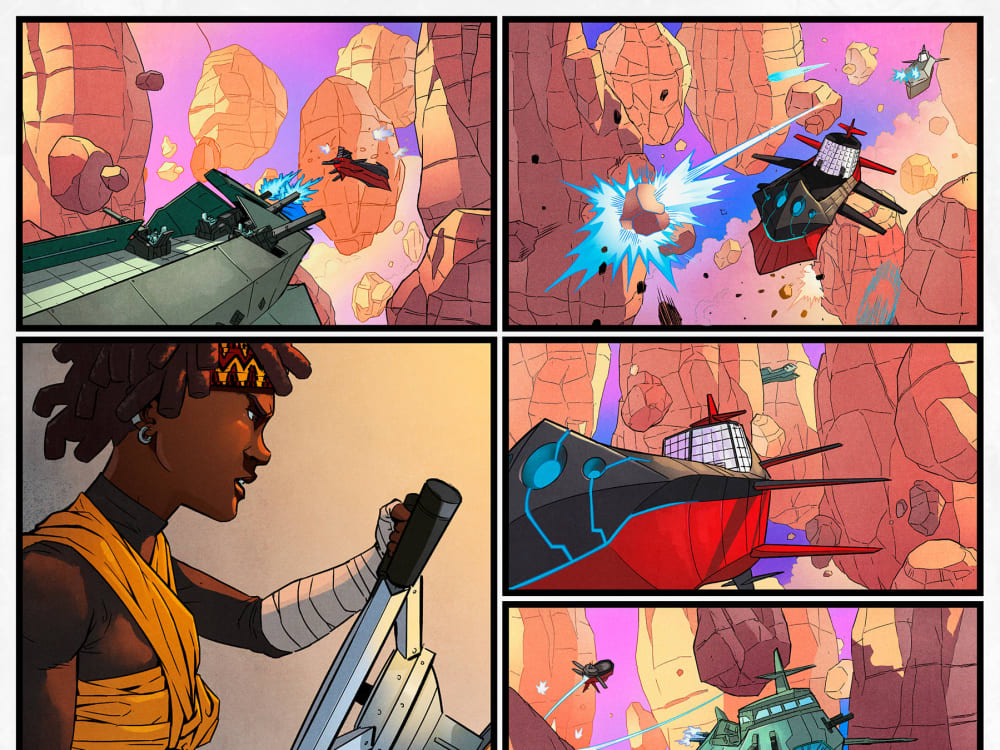 A dynamic comic book page or illustration, or storyboard! | Upwork