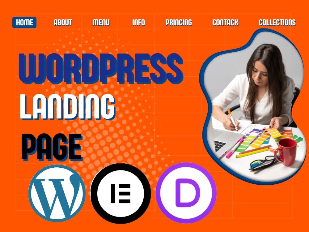 Build design landing page for business website owner using WordPress | Upwork