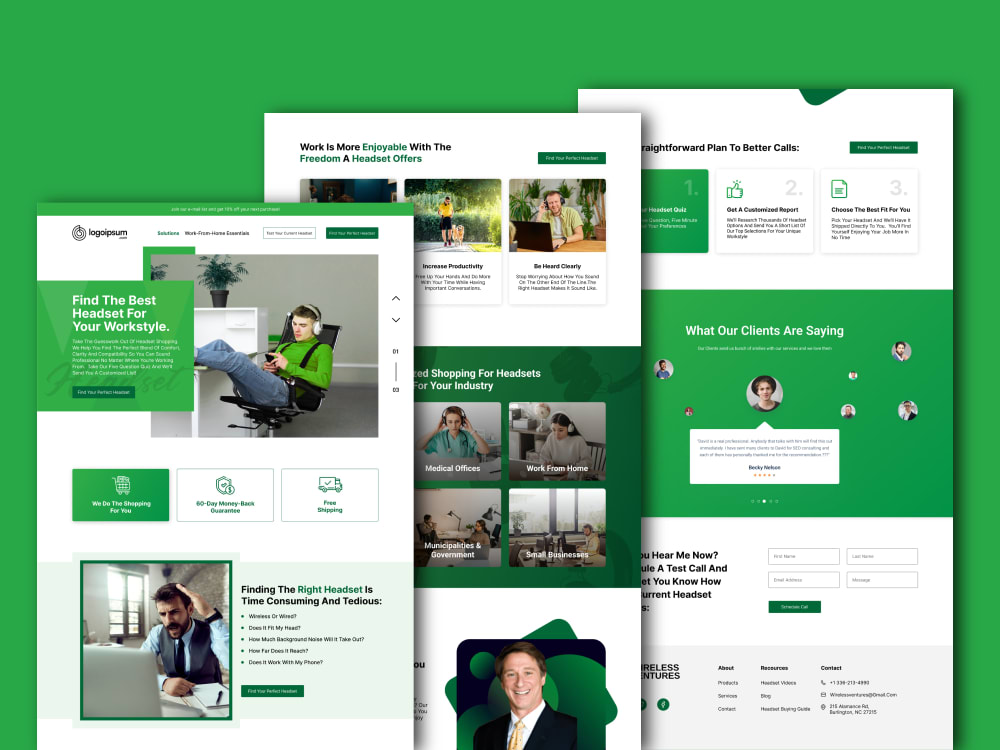 Responsive website UI/UX design, web UI or landing page UI design in ...