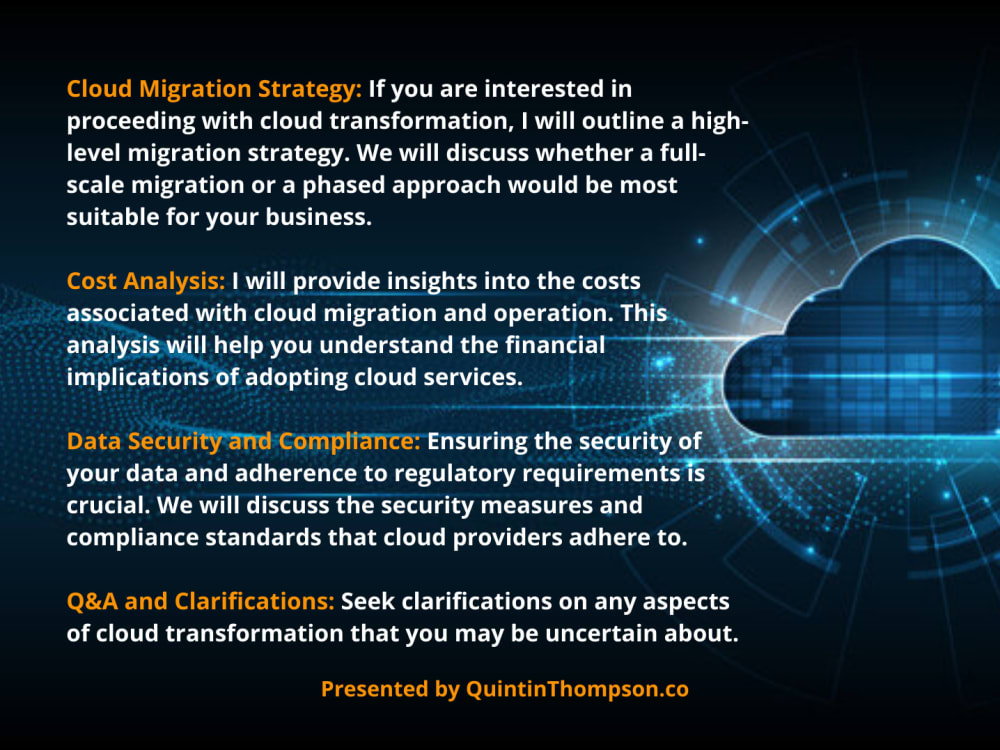 A Comprehensive Cloud Migration Advisory Consultation | Upwork