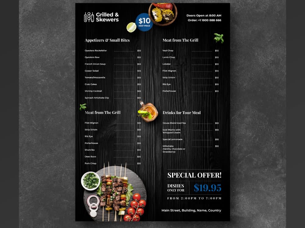 Eye-catching Restaurant Menu Design | Upwork
