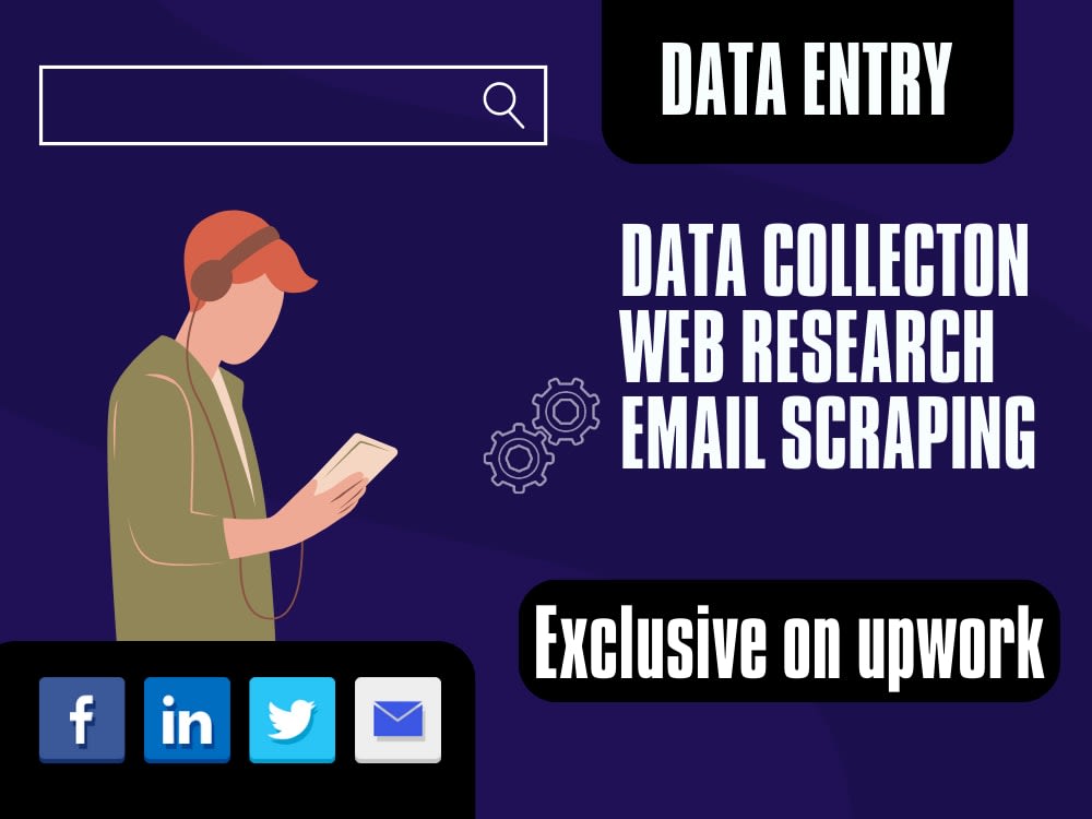 Data scraping, web scraping, email scraping, data entry | Upwork