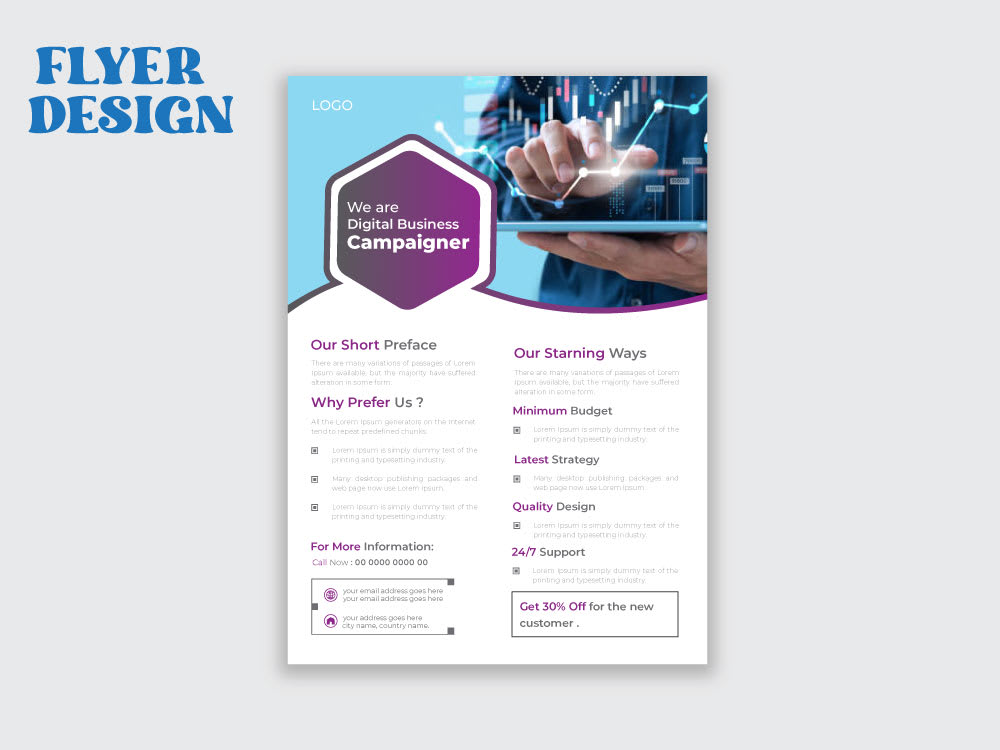 Professional Company business flyer, event marketing poster, hanger ...