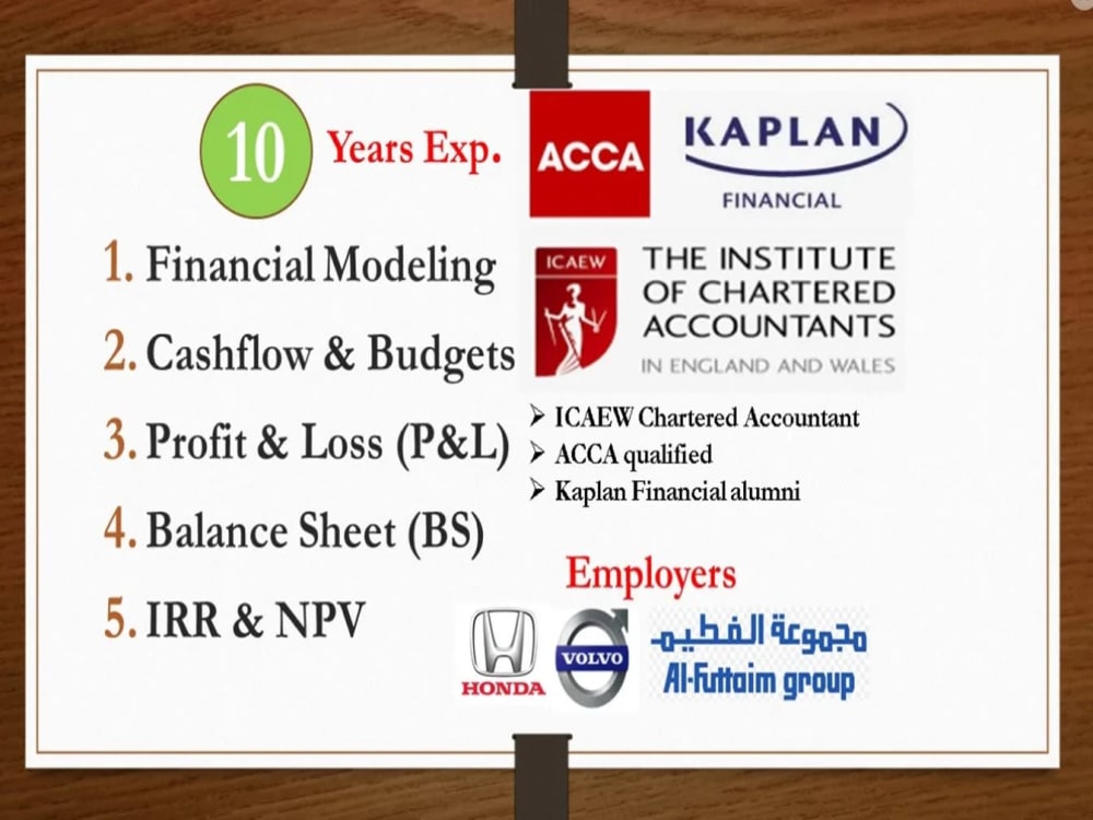 Done a professional financial model for equity investment | Upwork