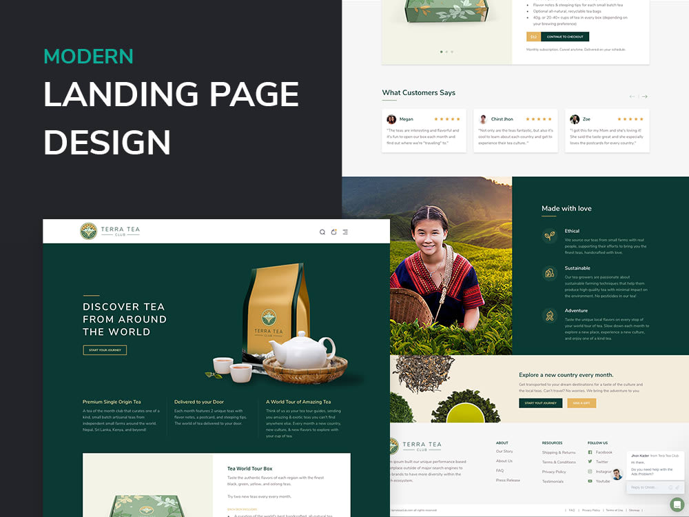 Modern landing pages interface with figma or sketch | Upwork