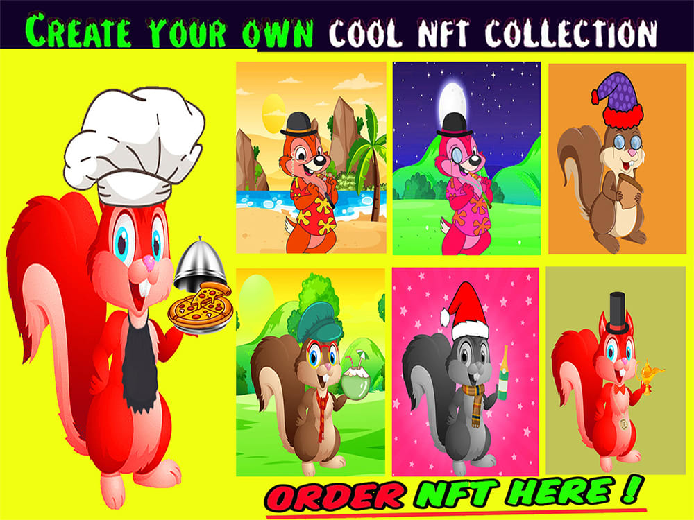 Nft art, custom nft, cartoon nft, nft collection | Upwork