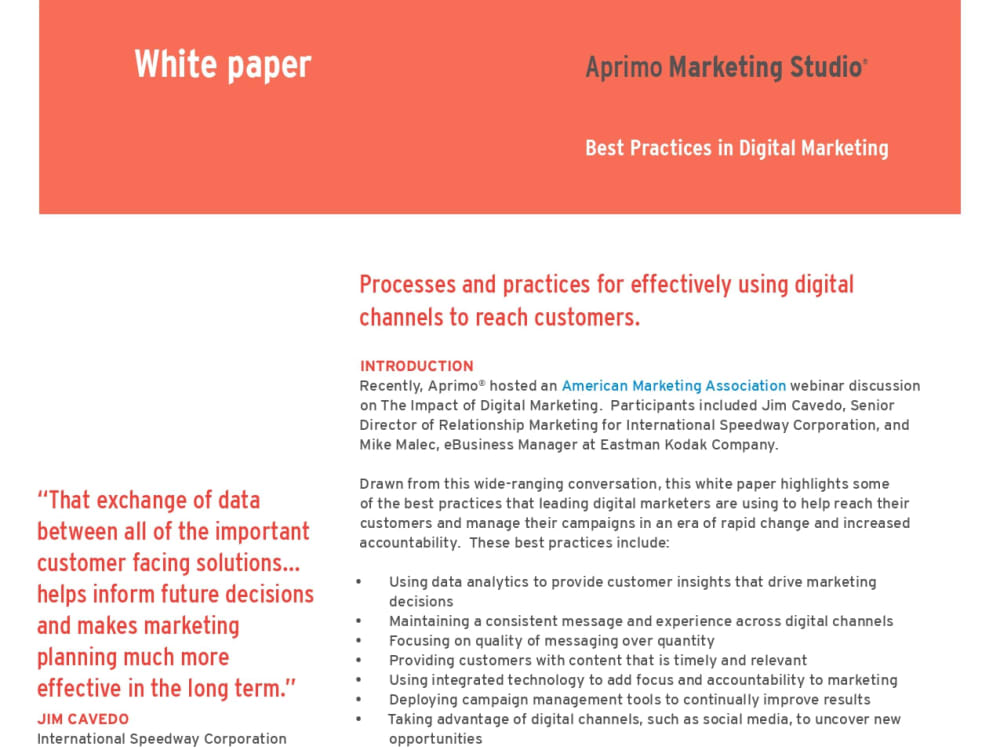A well-researched white paper that effectively projects your business ...