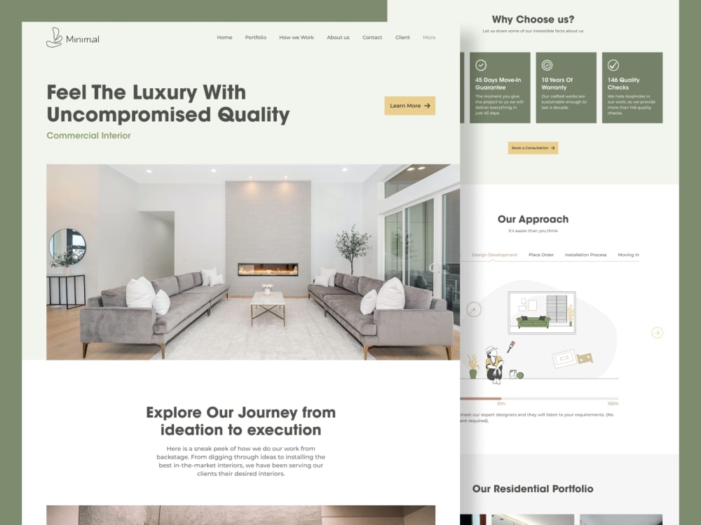 Interior website deisgn, Realstate Landding page, Web App UI/UX | Upwork