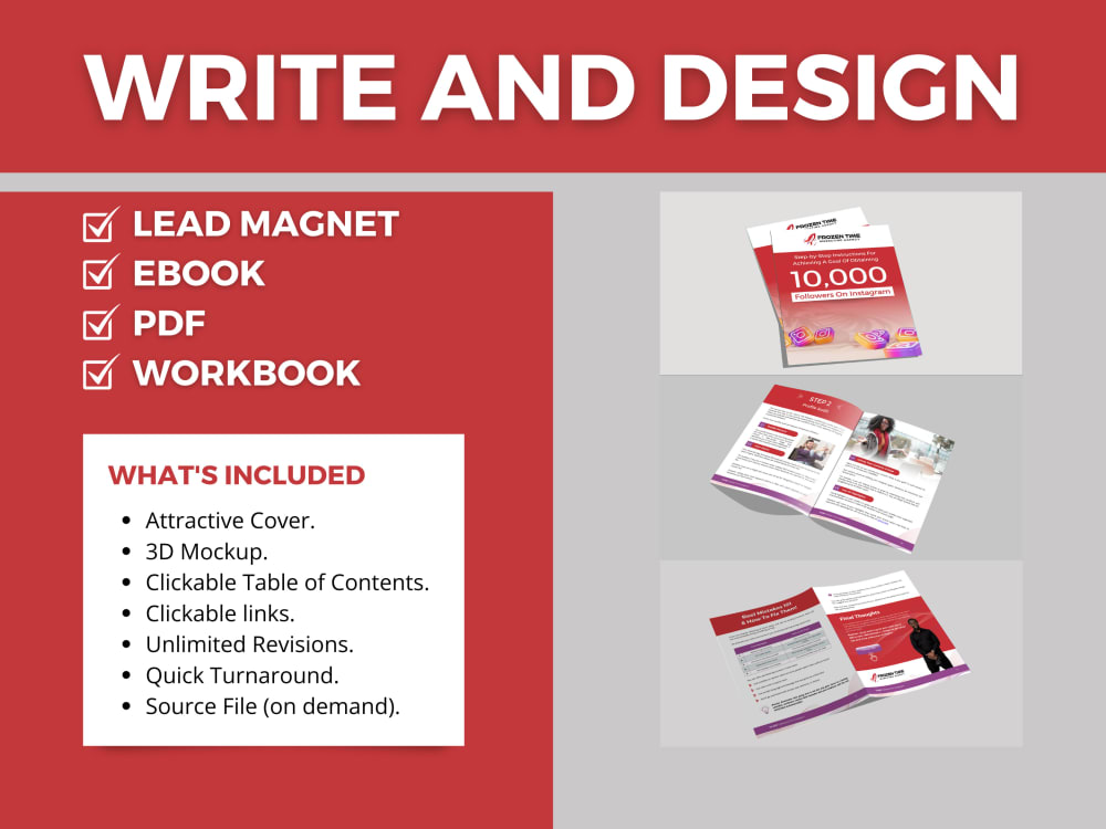 A Lead Magnet | Ebook | PDF written and Designed | Upwork