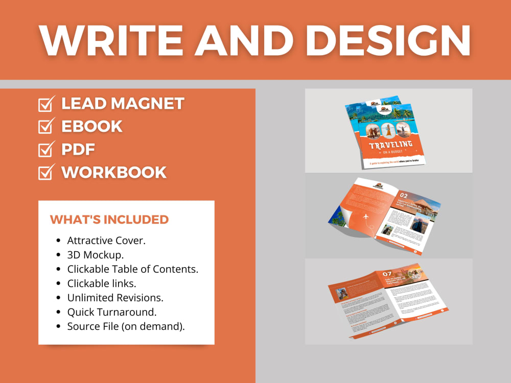 A Lead Magnet | Ebook | PDF written and Designed | Upwork