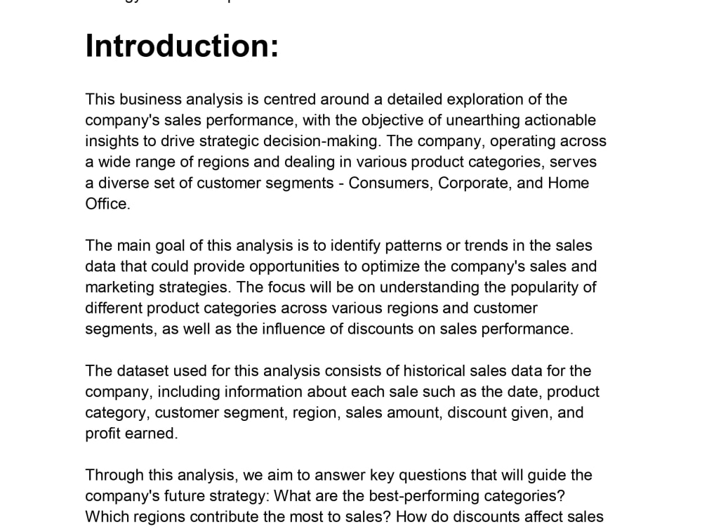 Comprehensive Business Analysis for Strategic Decision Making | Upwork