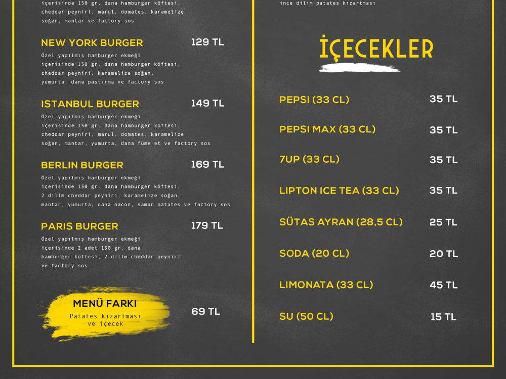 An eye-catching menu for your cafe or restaurant | Upwork