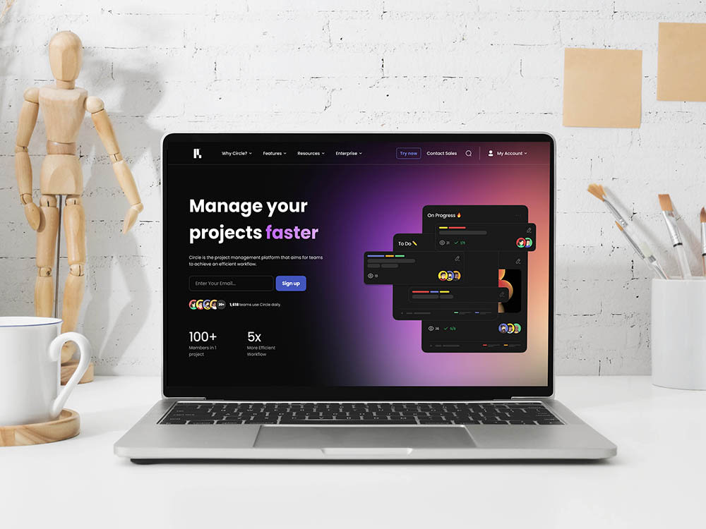 An interactive modern landing page | Upwork