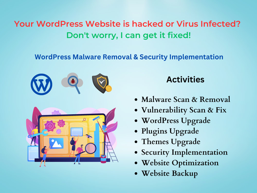 Hacked WordPress recovered, Virus/Malware Removed & secured site back ...