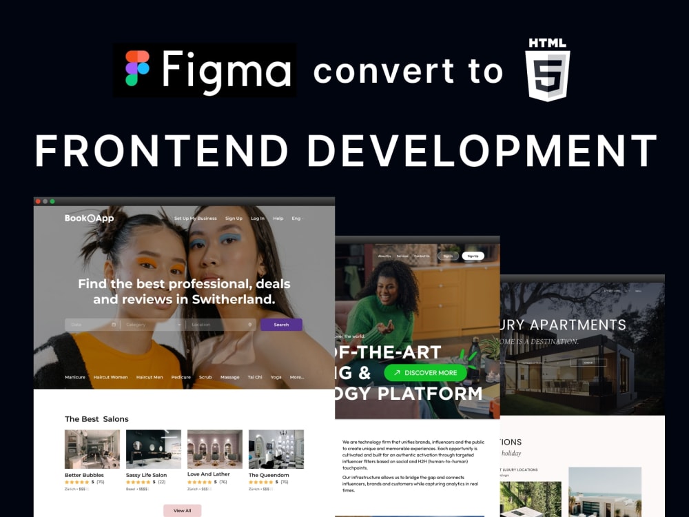 Figma design converted to HTML | Frontend development | Upwork