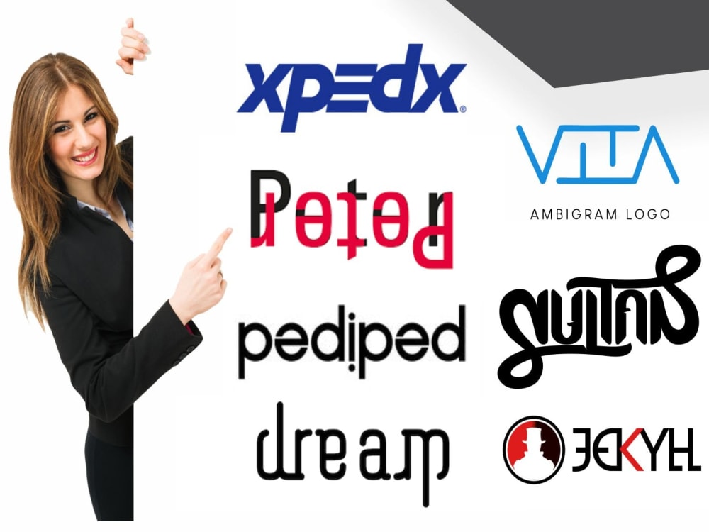 Text ambigram and ambigram logo for you | Upwork