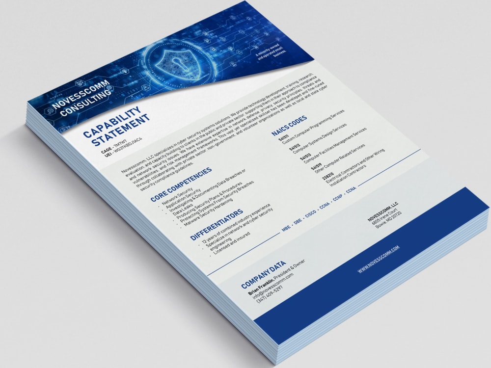 A US Federal Government Capability Statement | Upwork