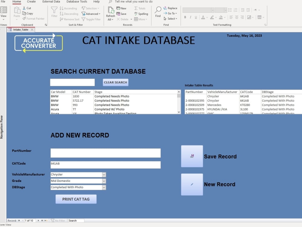 A custom solution for either a Microsoft Access or Excel project. | Upwork