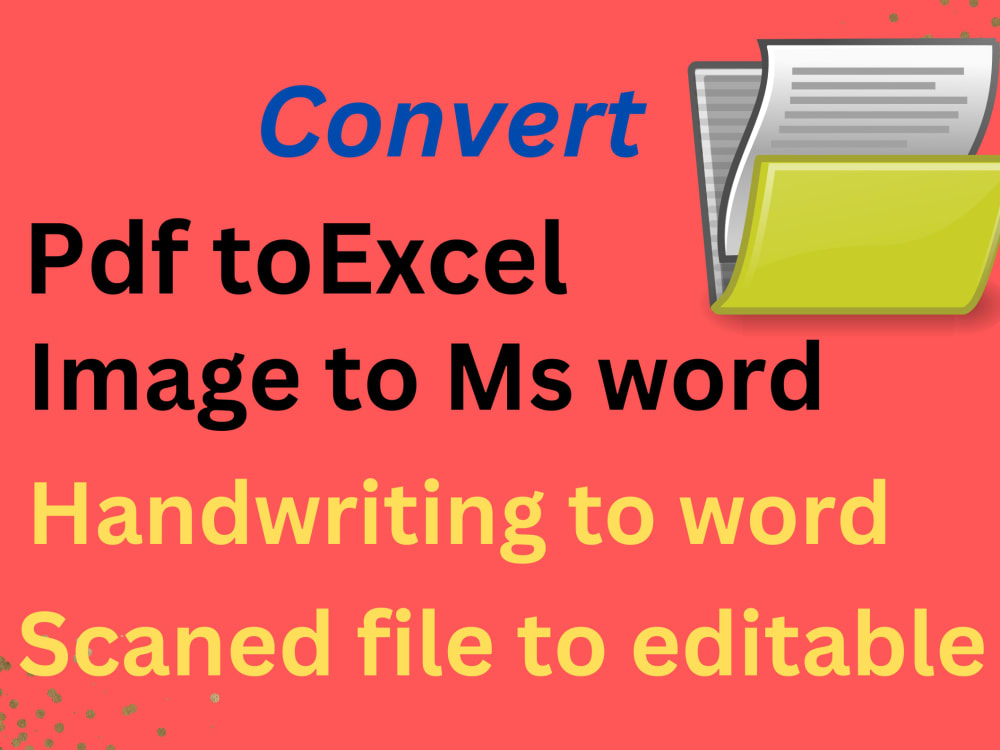 Pdf conversion and data entry services | Upwork
