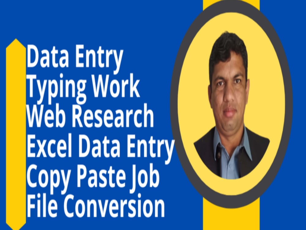 Excel data entry, scraping, typing and copy paste work | Upwork
