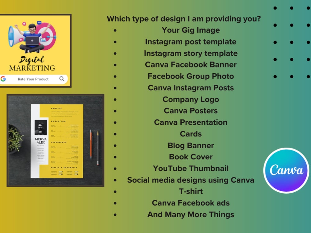 Any type of design on Canva | Upwork