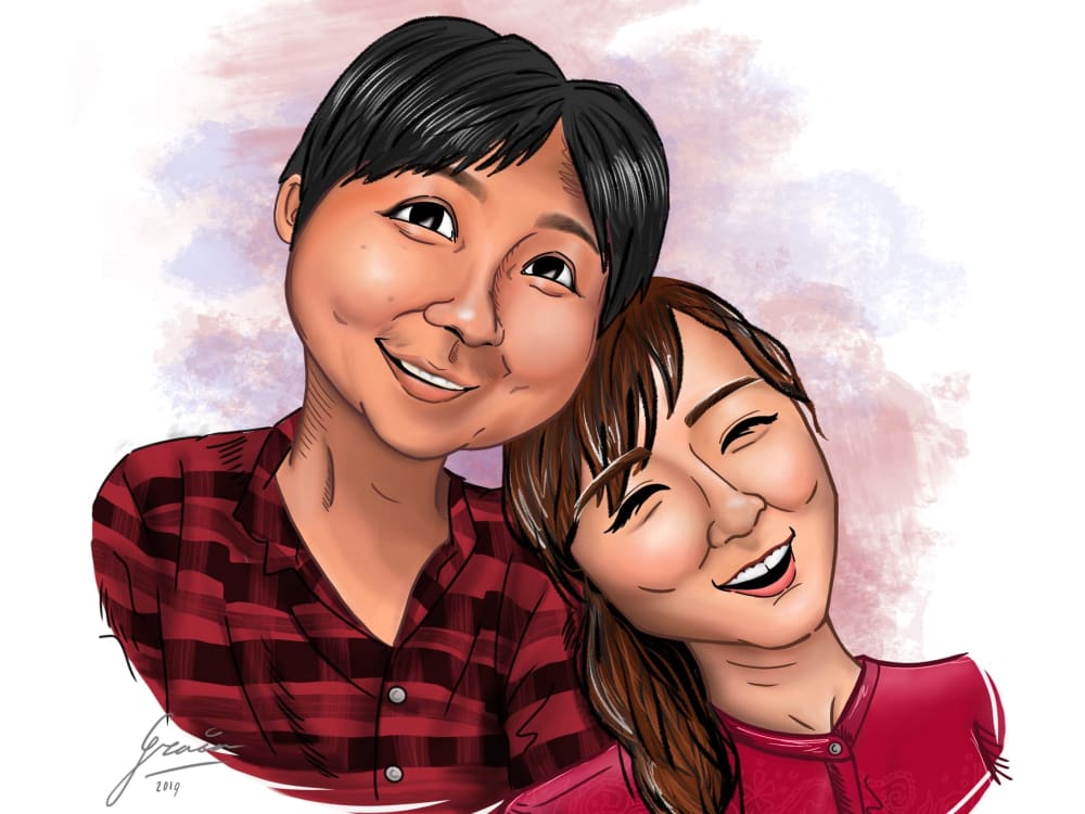 A Unique Cute Cartoon Caricature Portrait Illustration | Upwork