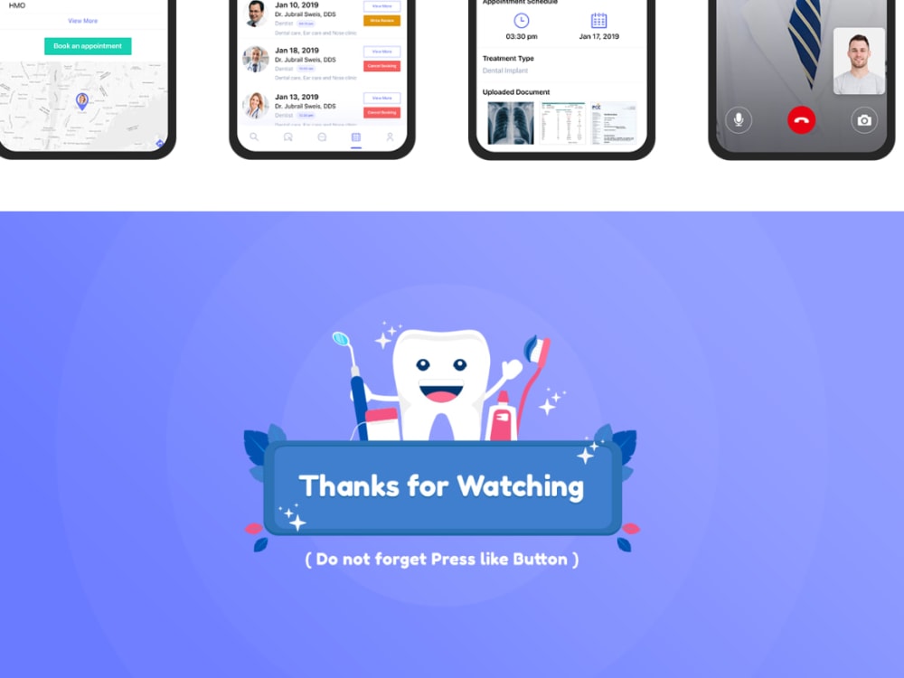 IOS, Android UI/UX Design of mobile app to connect with dentists virtually | Upwork