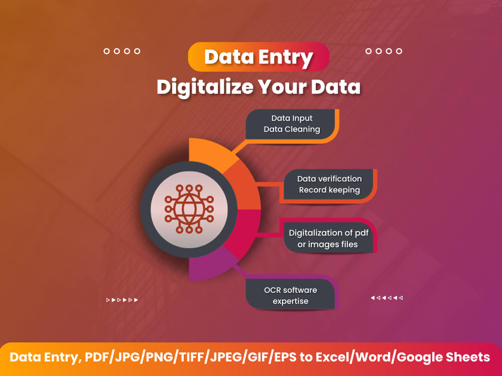 Data Entry from PDF/JPG/PNG/TIFF/JPEG/GIF/EPS to Excel/Word/Google Sheets | Upwork
