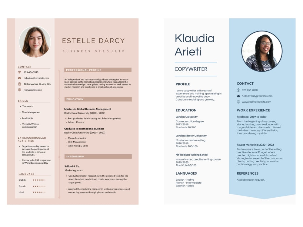 Professional resume or cv design in 5 hours | Upwork