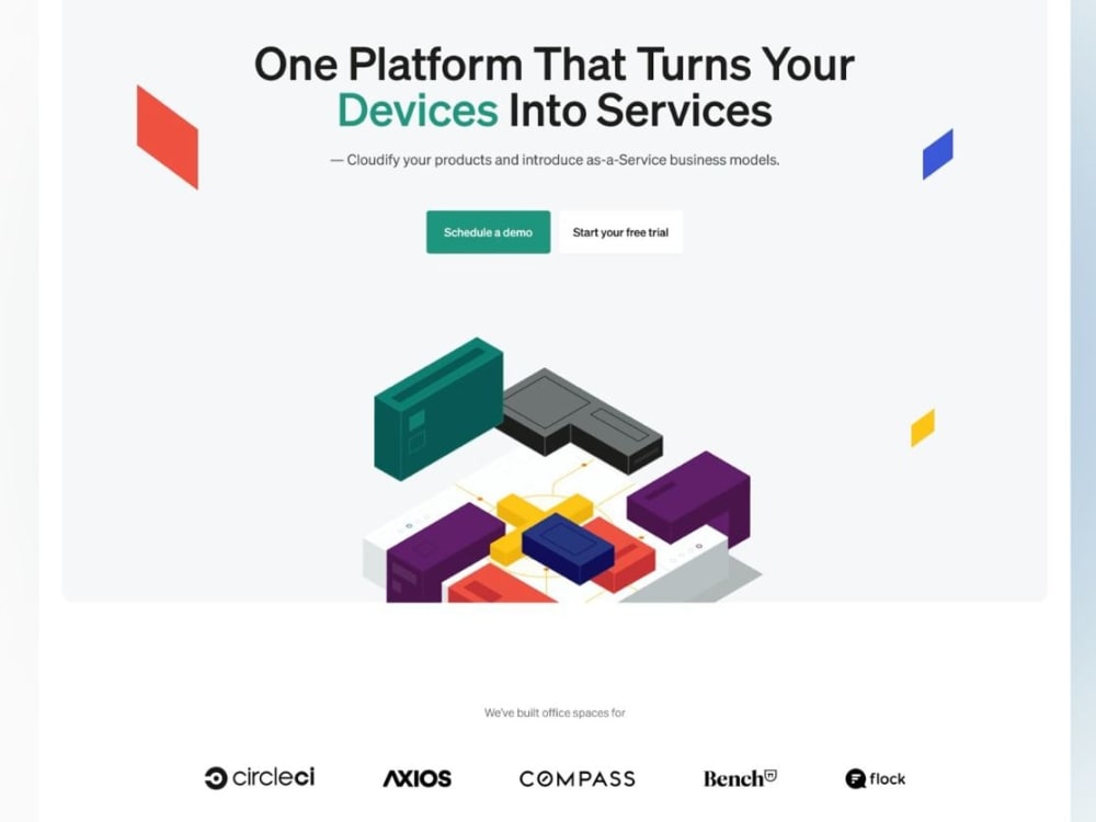 A smart and simple design of Hero page | Upwork