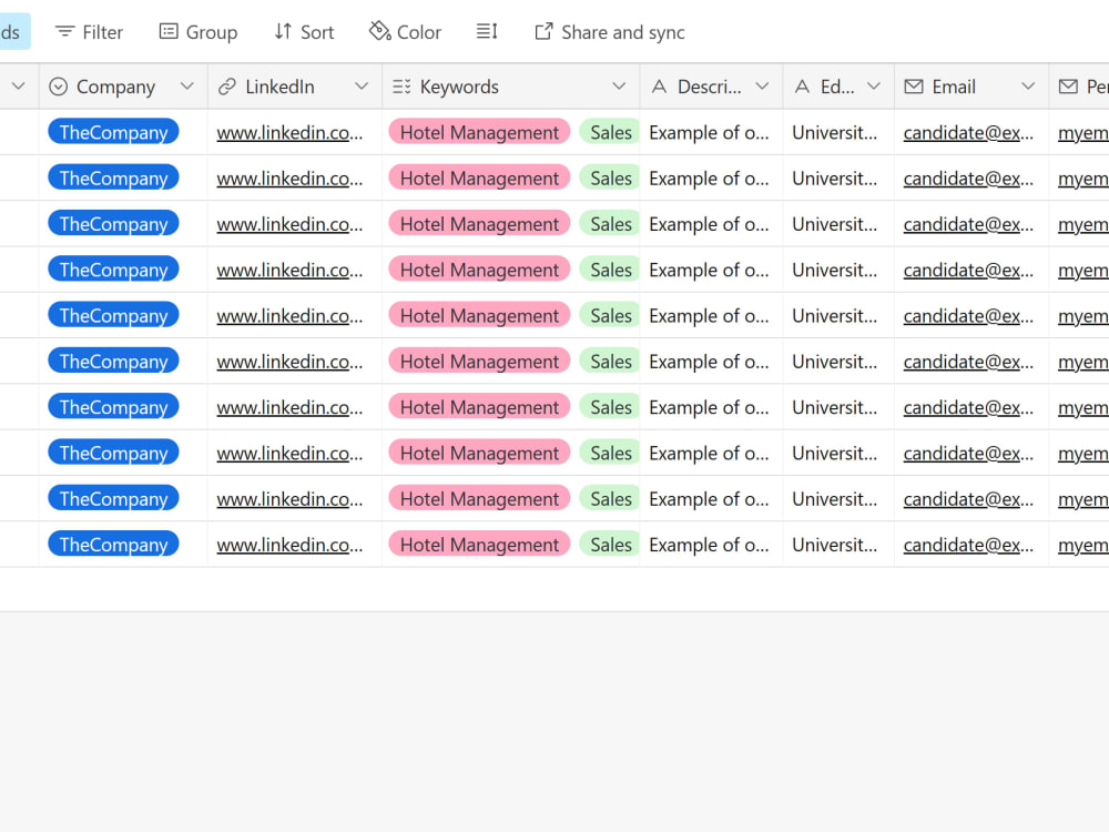A detailed list of potential candidates for your open role. | Upwork