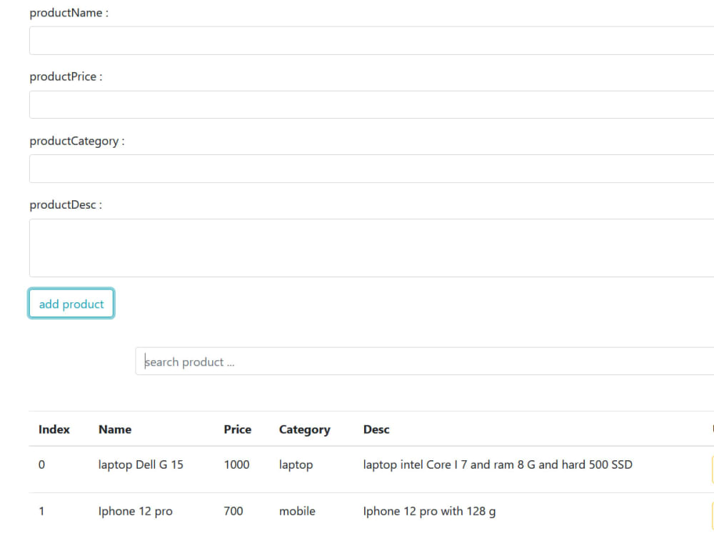 Crud system with js and bootstrap and local storage | Upwork