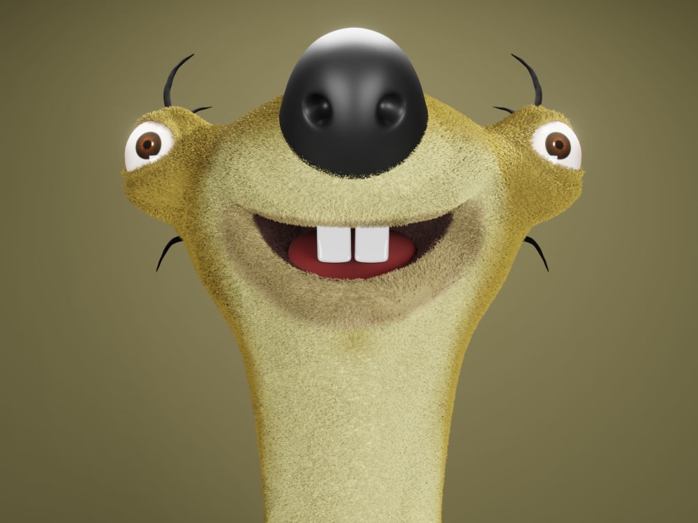 An expertly crafted 3D non-human character model for your animation ...