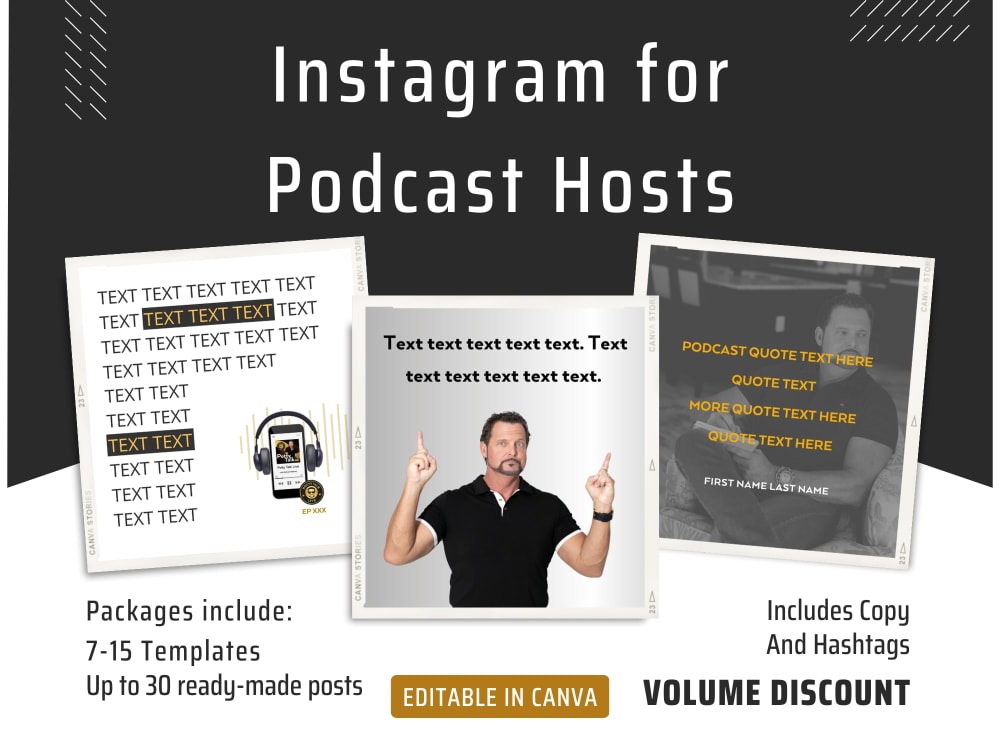 15 editable Instagram templates with your branding | Upwork