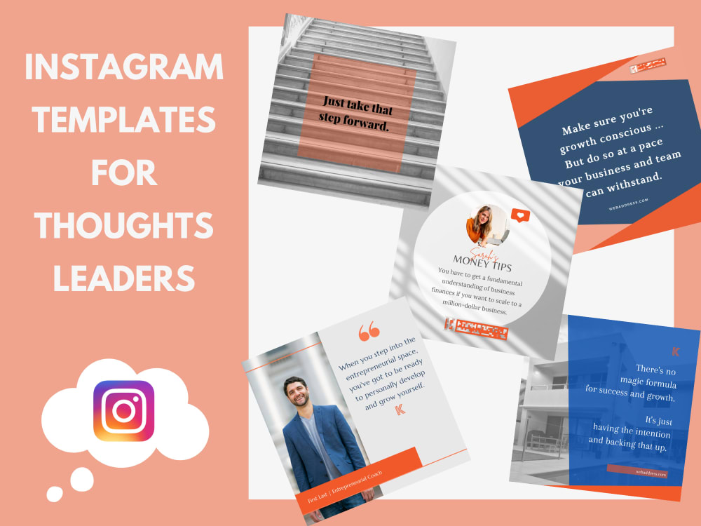 15 editable Instagram templates with your branding | Upwork