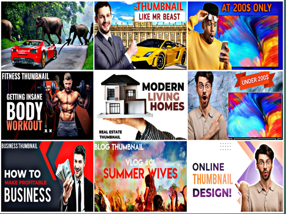 Attractive and unique thumbnail design | Upwork