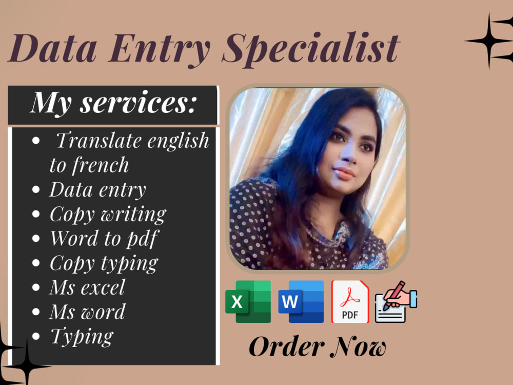 Data entry, Excel, Typing work, Convert PDF to word. | Upwork
