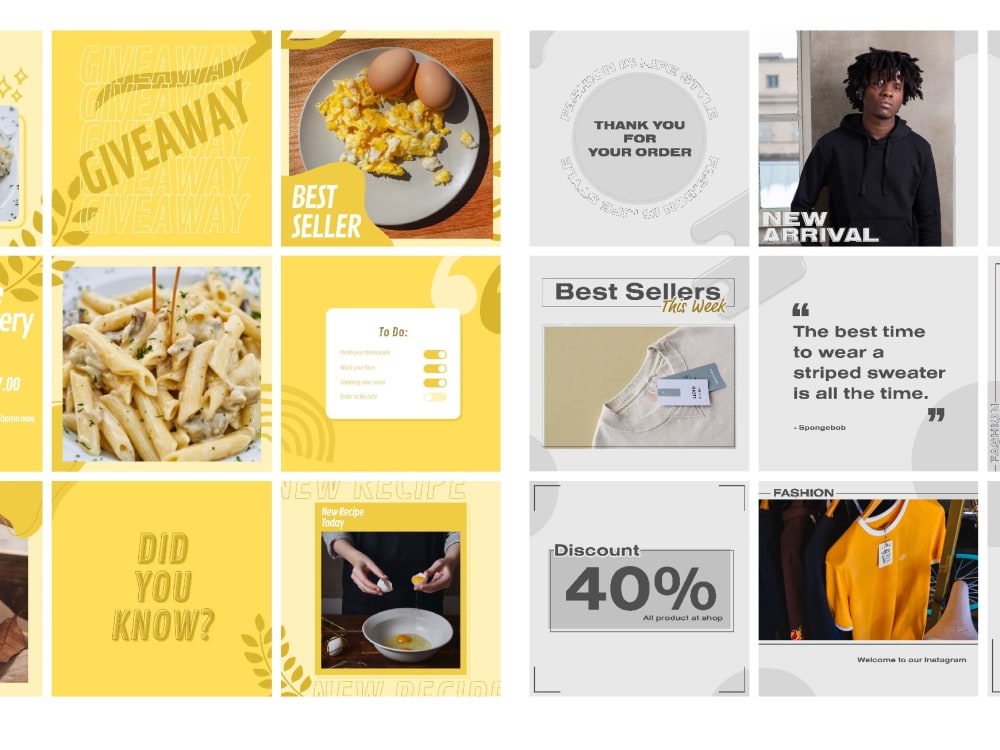 A custom instagram post template | Upwork