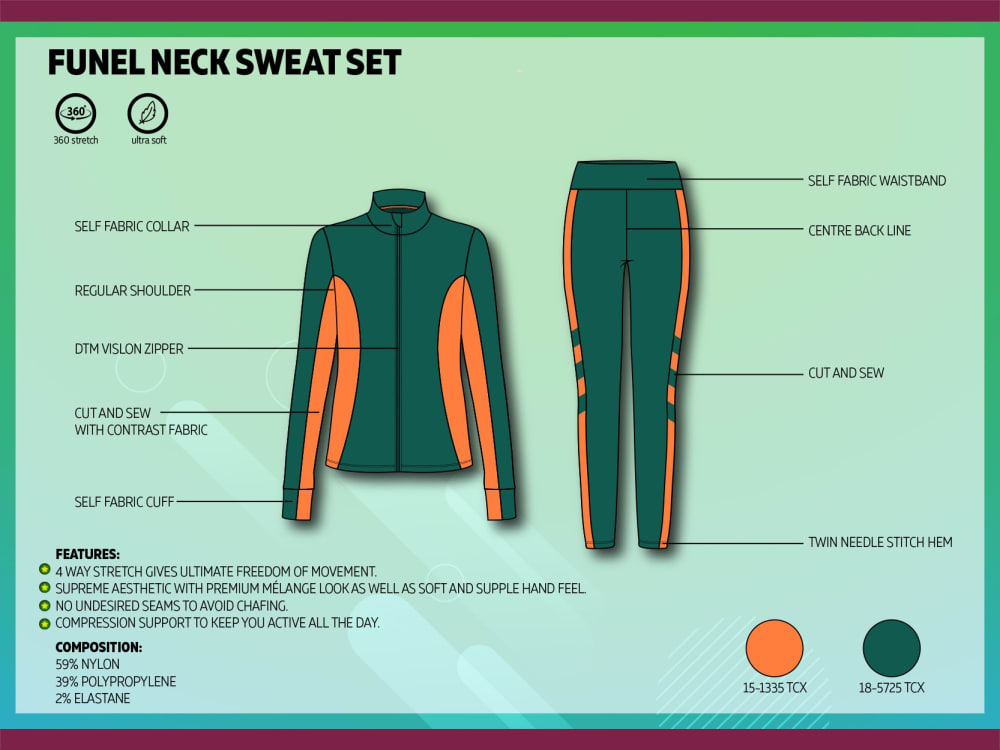 An amazing tech pack for activewear/ sportswear/ GYM wear/ Athleisure wear | Upwork