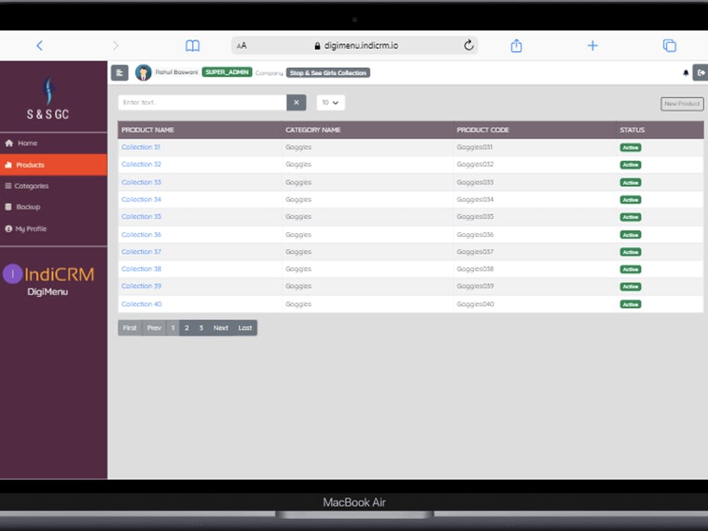 CRM based Digital Menu for your brand products | Upwork