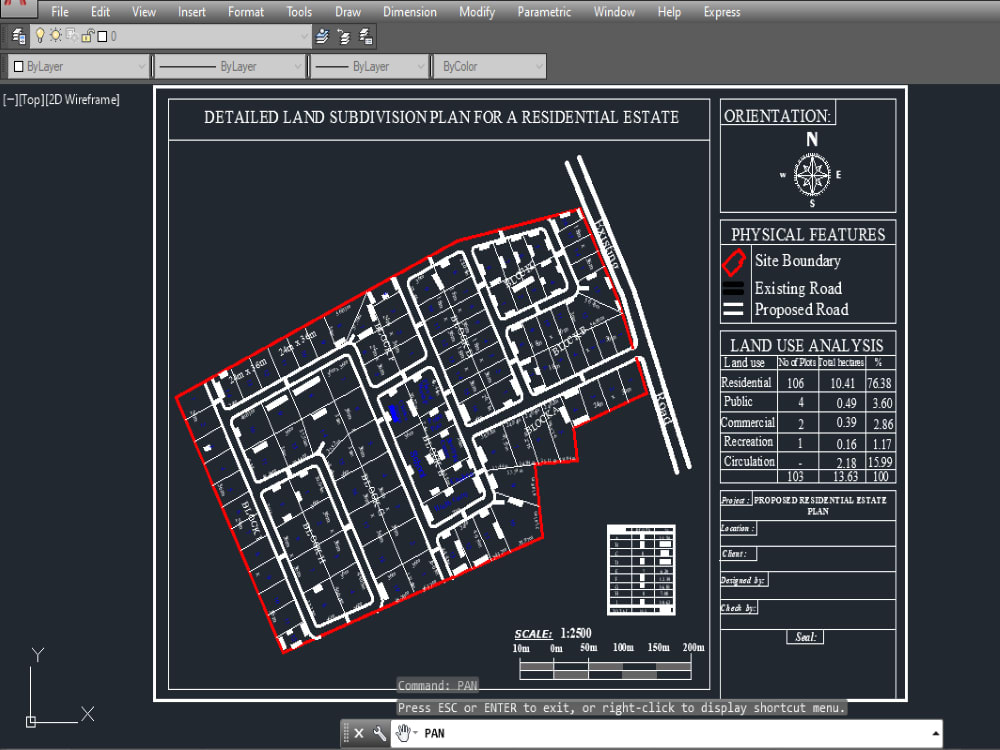 A survey plan from your hand sketch, do subdivision of land and site ...