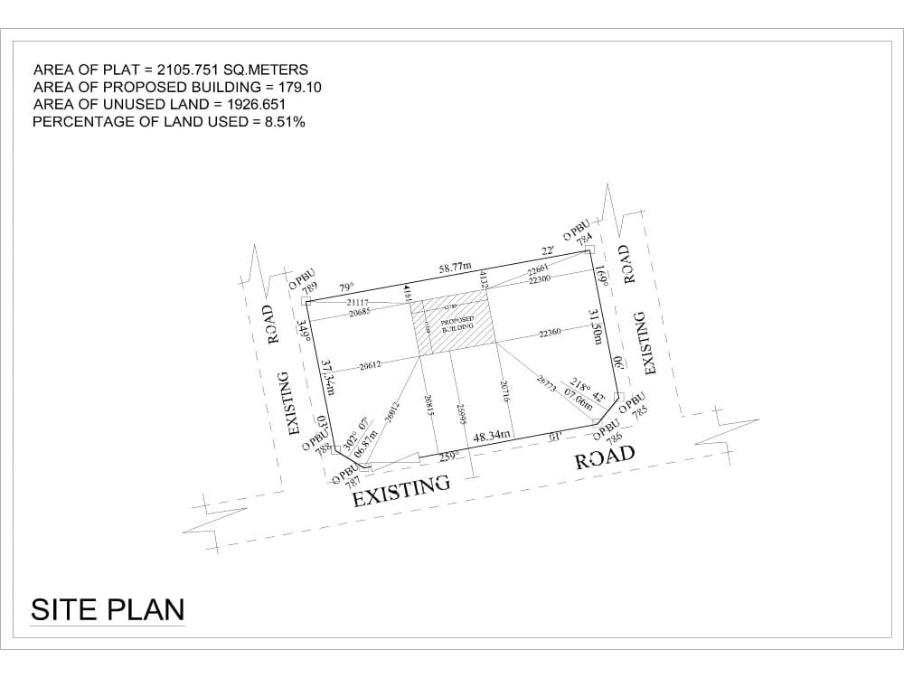 A survey plan from your hand sketch, do subdivision of land and site ...