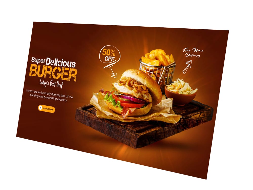 A fantastic digital screen menu design for your restaurant. | Upwork