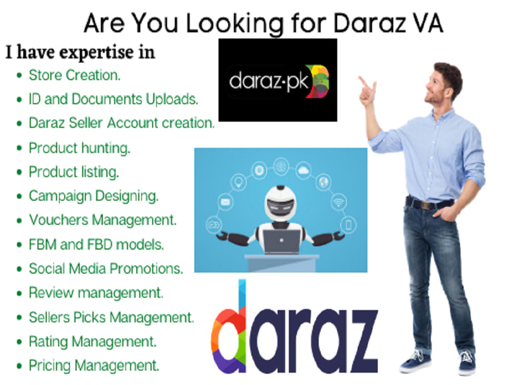 Be your daraz virtual assistant VA hunting to ranking | Upwork