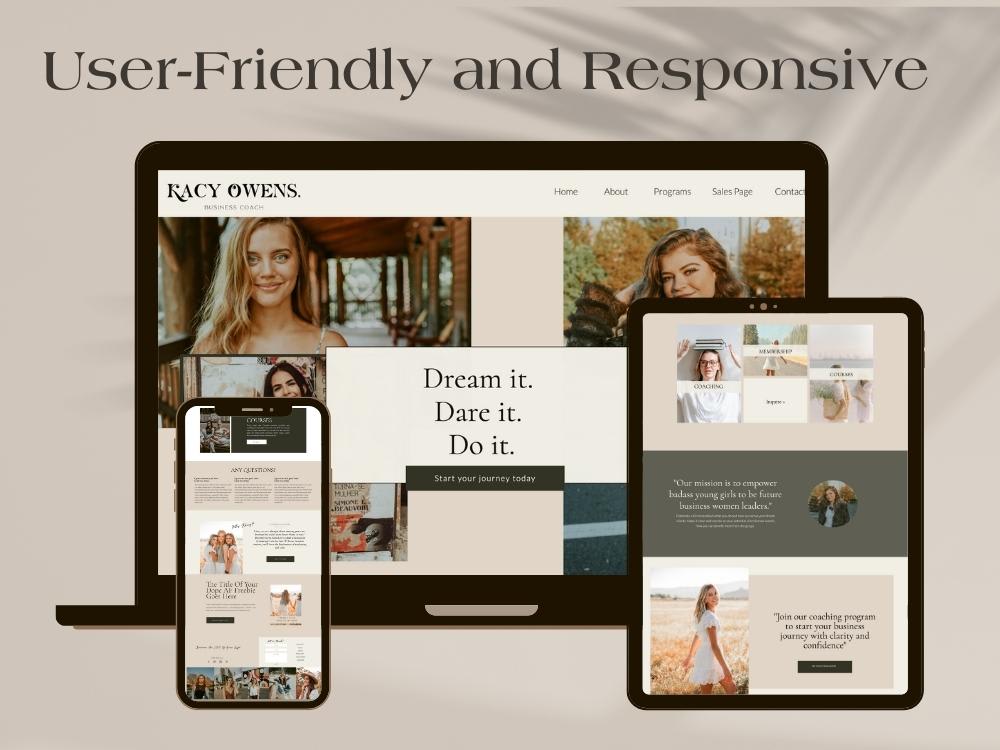 Aesthetic "One Sales Page" Showit Website Design | Upwork